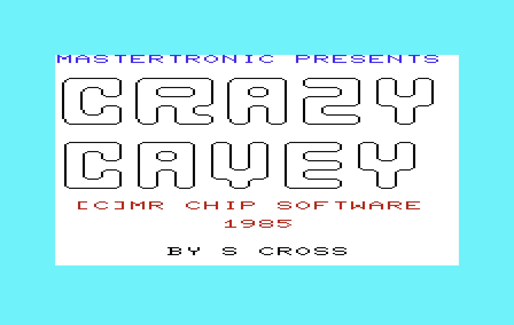 Game Review: Crazy Cavey (Vic 20, Mastertronic) - Mastertronic ...